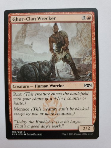 MTG Magic The Gathering Card Ghor-Clan Wrecker Creature Human Warrior ...