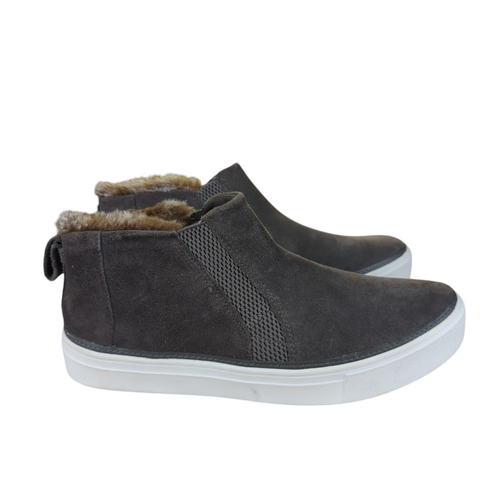 TOMS Bryce Grey Suede Slip On Faux Fur Lined Sneaker Women's Size 9 Low ...