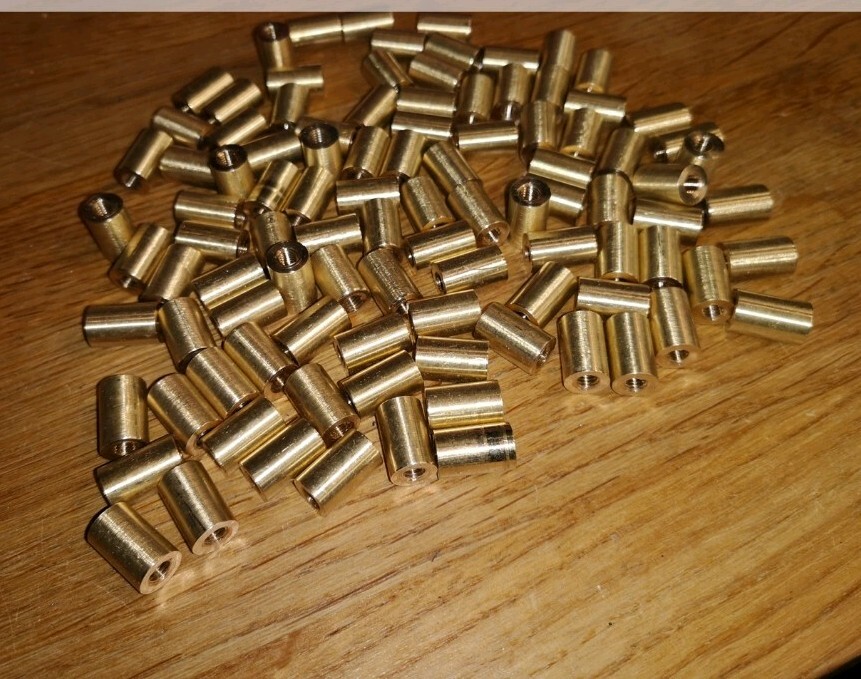 M4 M5 M6 M8 M10 M12 THREADED BRASS SPACER STANDOFF BUSH 16MM 5/8 ...