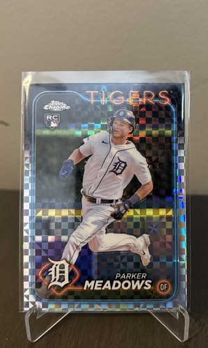 Parker Meadows 2024 Topps Chrome XFractor Rookie RC #271 Detroit Tigers ...