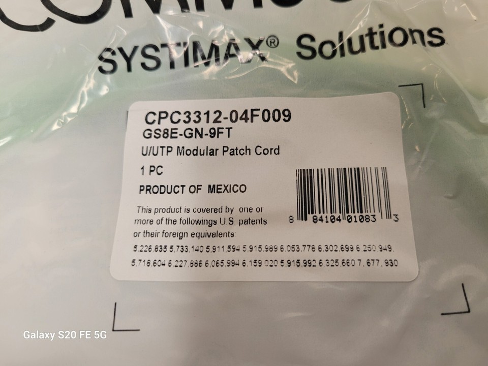 Lot of 15 Commscope Systimax 9FT Ethernet U/UTP Modular Patch Cords ...