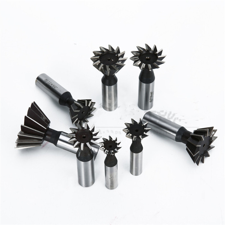 45° 55° 60° HSS Straight Shank Dovetail Cutter End Mill Bit 45 55 60 ...