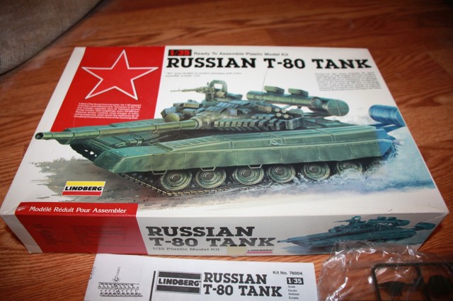 MPN 76004 Russian T-80 Tank Plastic Model Kit 1/35 Scale by Lindberg ...
