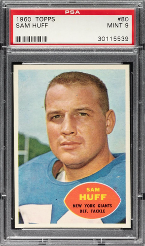 1960 Topps #80 Sam Huff PSA MINT 9 | eBay