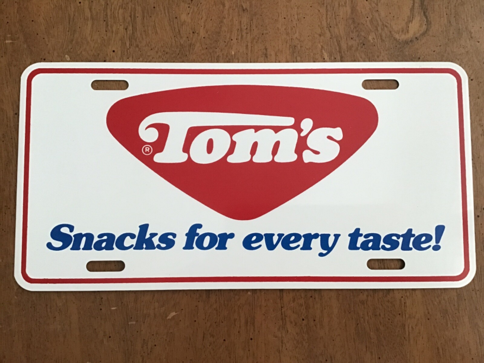 Tom’s Snacks for Every Taste License Plate Booster Vintage peanut truck ...