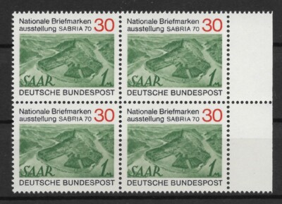 Bund 1970 ** Mi 619 Sabria 70 im Viererblock VB 4er Block vom Rand ...