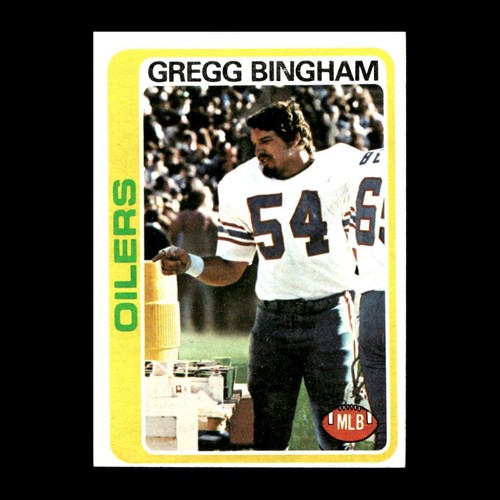 Gregg Bingham 1978 Topps Houston Oilers #224 R308H | eBay
