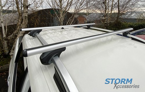 CROSS BARS - CROSSBARS - ROOF RAILS - PAIR - SILVER FOR FORD RANGER T6 ...