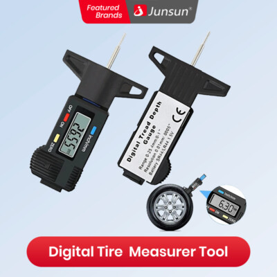 Digital Tyre Depth Gauge Tread Checker Motorbike Car Tester Brake Shoe ...