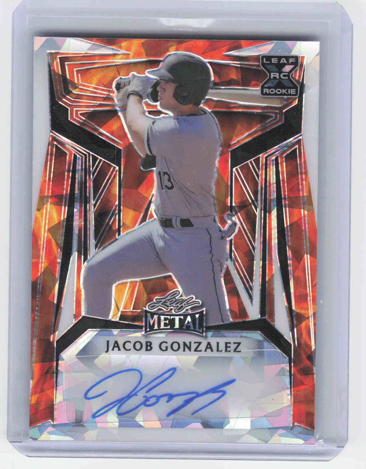 2023 Leaf Metal Draft #BA-JG1 Jacob Gonzalez XRC Flames Ice Auto #/6 | eBay