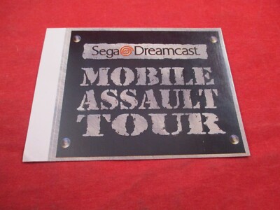 Sega Dreamcast Console Mobile Assault Tour Promotional Sticker *RARE ...