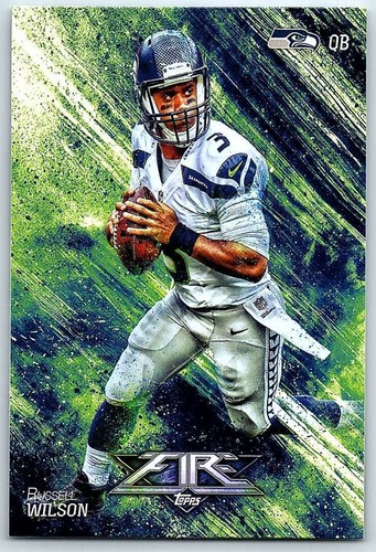 2014 Topps Fire #46 Russell Wilson Seattle Seahawks Football Card NM-MT ...