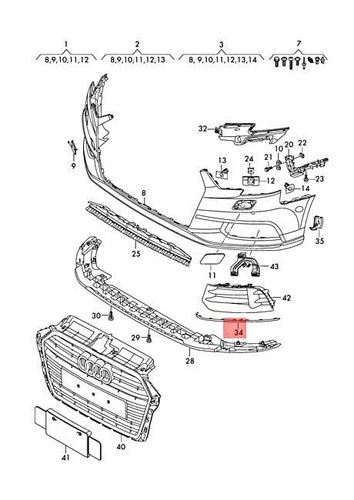Genuine Cover Trim Left AUDI A3 Cabriolet 8V5807533A | eBay
