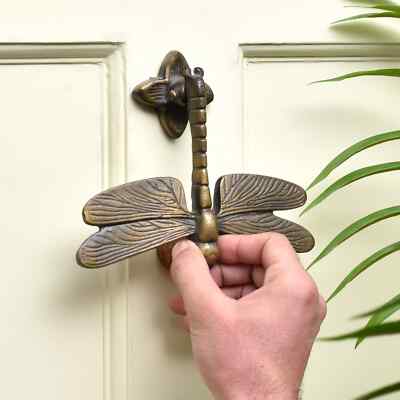 Antique Dragonfly Iron Door Knocker Handmade Front Doorbell 6.25 Inches ...