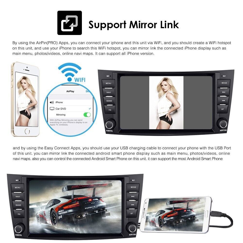 For Mercedes-Benz W211 W219 E350 E550 Android 12 2+32GB Carplay Radio ...