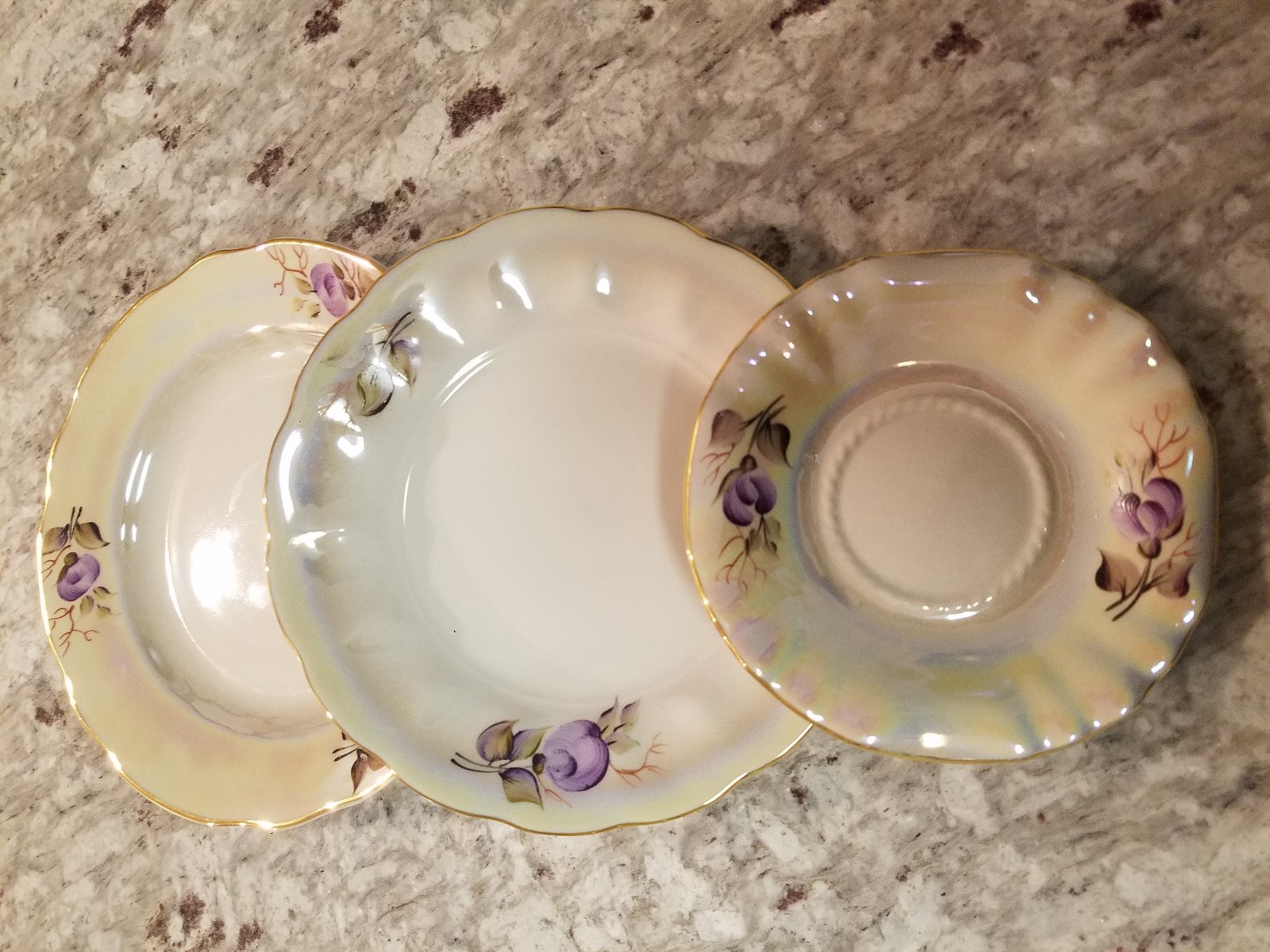 Ukraine Violet 87p Hand Painted Porcelain Dinnerware Set accessories ...