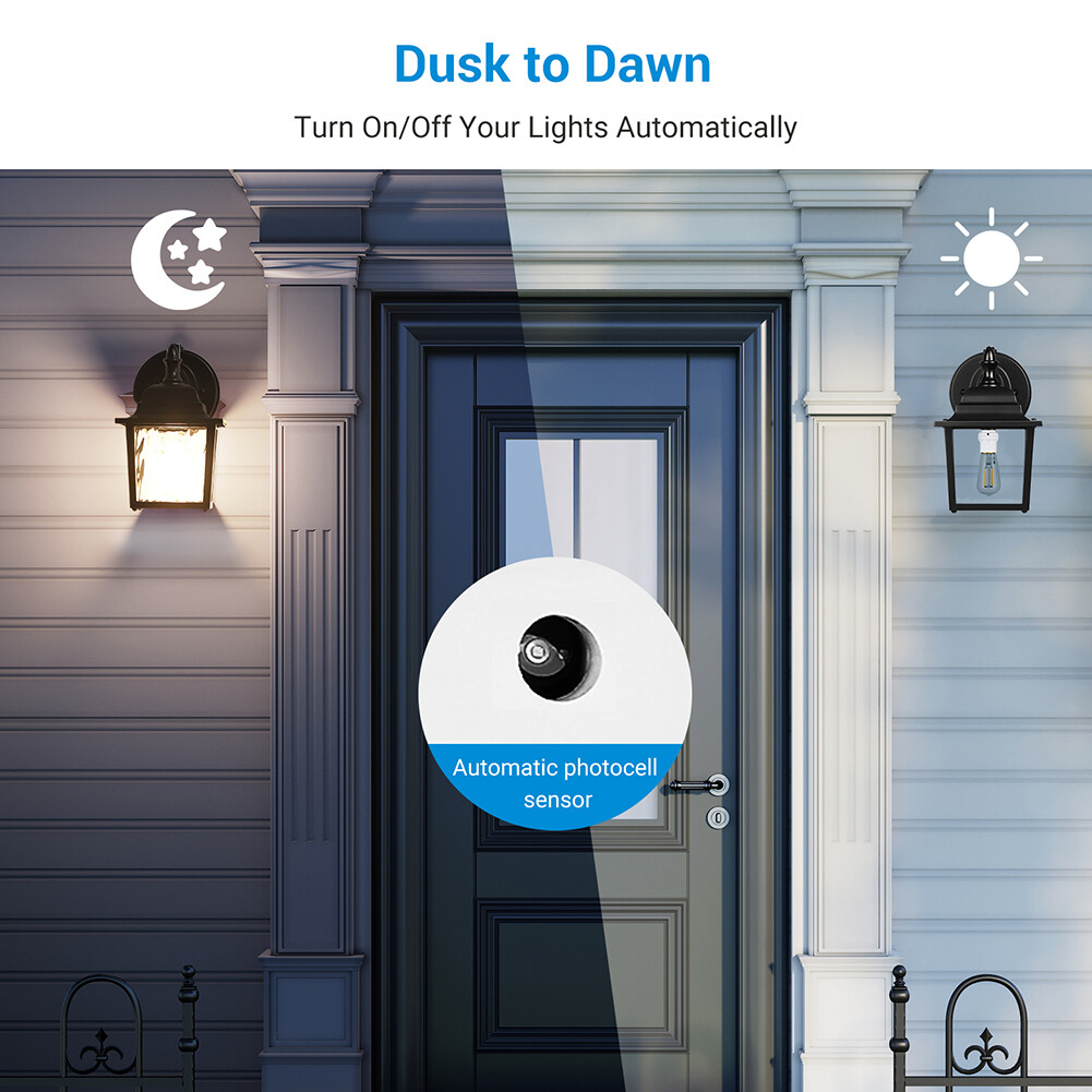 DEWENWILS Dusk to Dawn Bulb Socket Outdoor Automatic Light Sensor ...