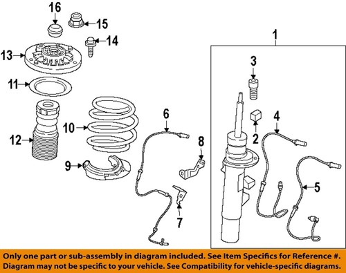 Vis de support guide de suspension avant BMW OEM 11-17 X3 31306851799 ...