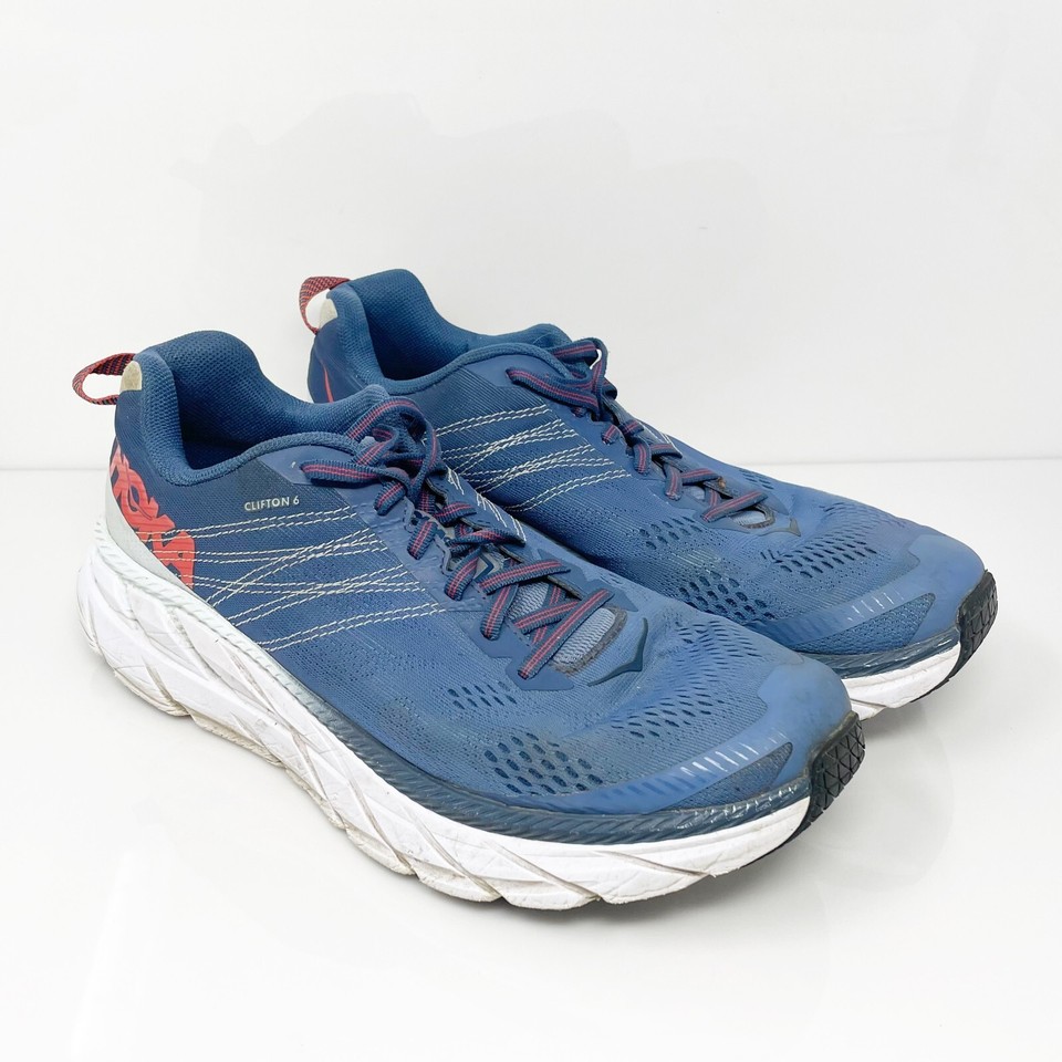 Hoka One One Mens Clifton 6 1102872 EBPA Blue Running Shoes Sneakers ...