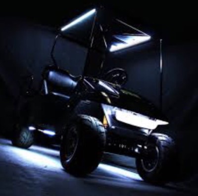 4pc LED WHITE GOLF CART KART NEON UNDERBODY UNDERGLOW LIGHT 12V ...
