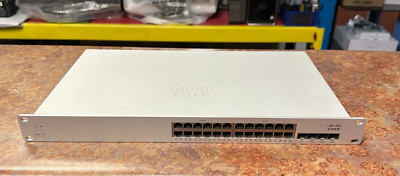Meraki Cisco MS220-24P 24-Port Gigabit PoE+ Switch - Tested - w/ Power ...