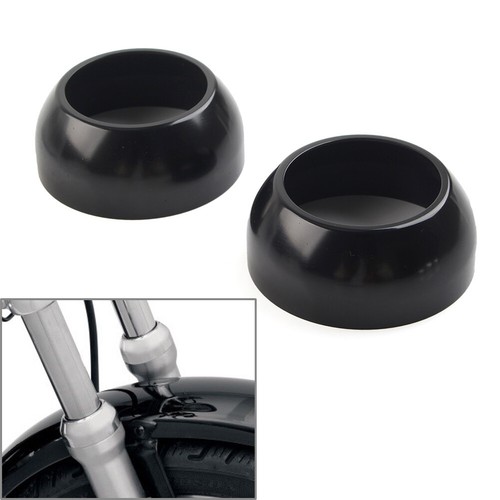 Front Fork Boot Cap Covers 39mm Black Fit Harley Sportster Dyna FXR FXD ...