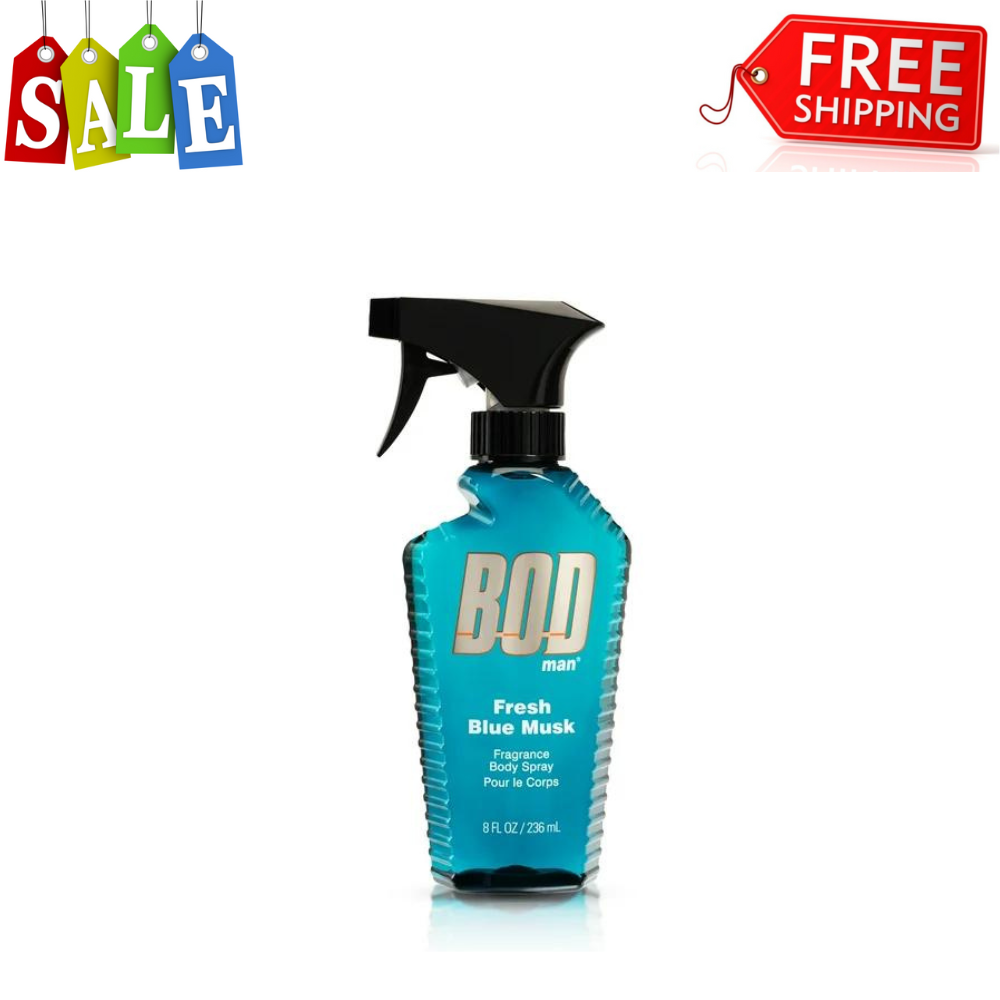 BOD Man Fragrance Body Spray, Blue Musk, 8 fl oz, Fresh and Light ...