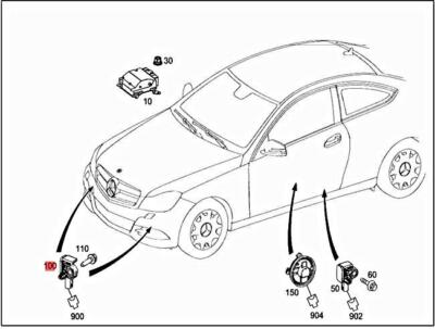 Genuine MERCEDES SMART X222 A205 A217 C205 Acceleration sensor ...