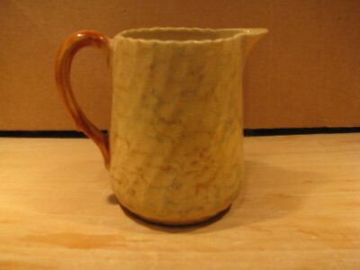 Antique SPONGEWARE/spackle ware/yellow ware pitcher, | eBay