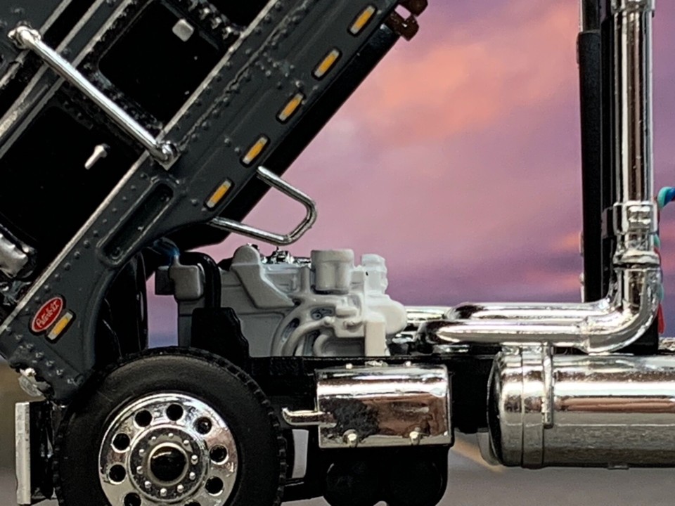 1/64 DCP BLACK/SILVER 352 PETERBILT COE W/ 110" SLEEPER & TURBO WING | eBay
