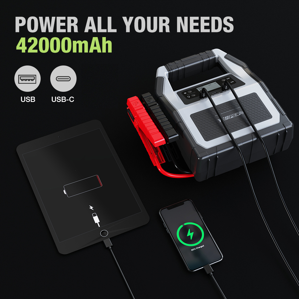 üî•YESPER 12V 24V Car Jump Starter Heavy Duty Battery Booster Jumper ...