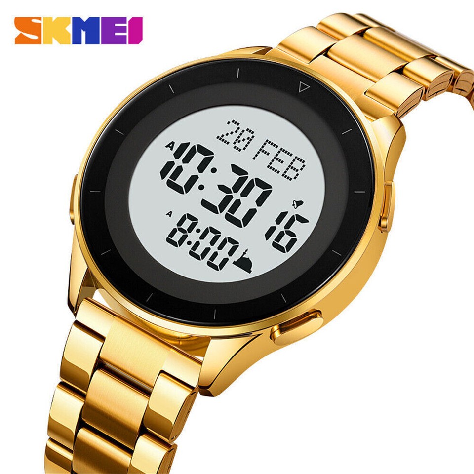 SKMEI Men Watch Muslim Prayer Wristwatch Qibla Time Reminder Male ...