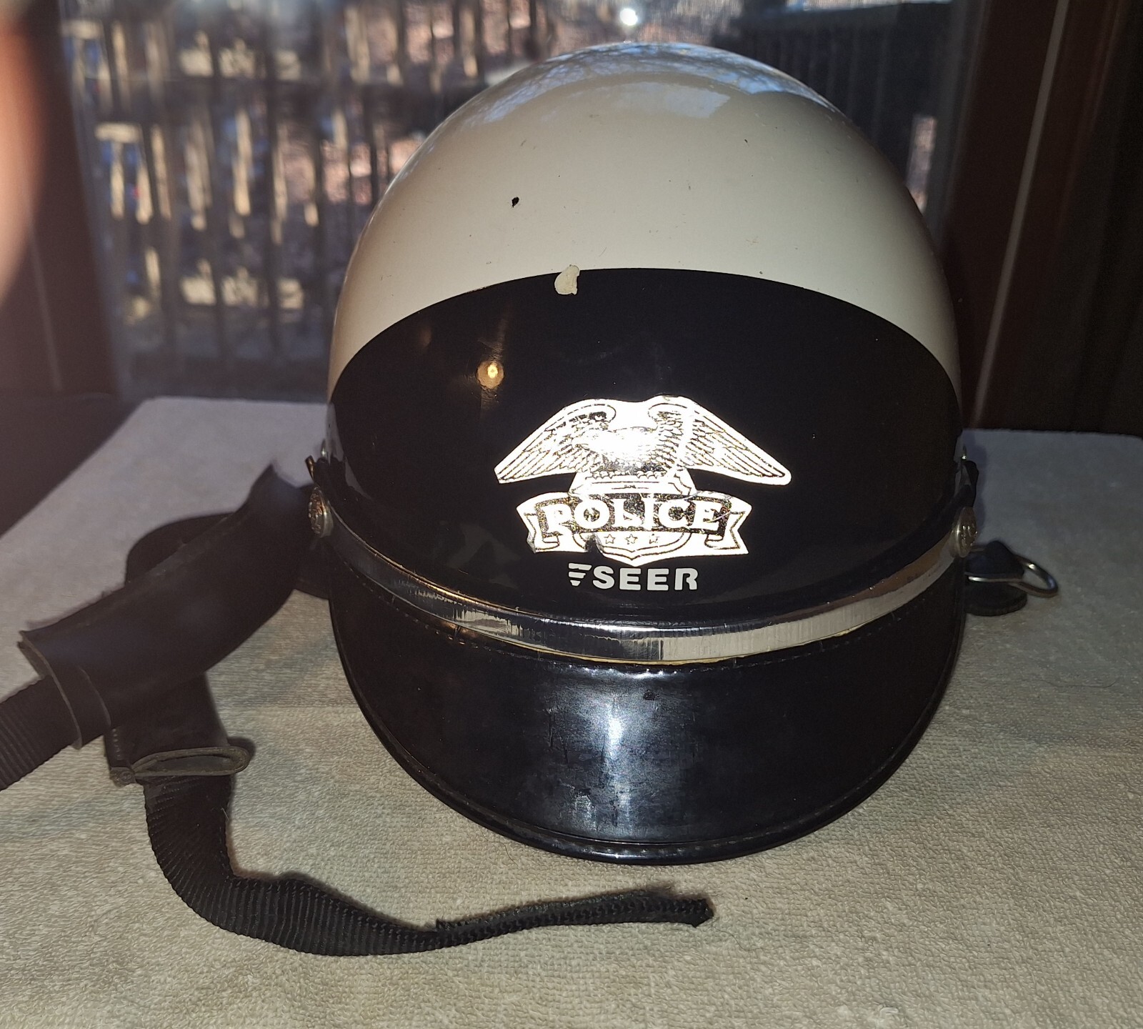 Vintage Genuine Classic Cop Police Patrol Helmet | eBay