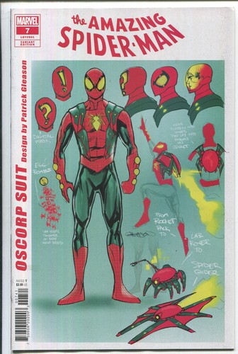 AMAZING SPIDER-MAN #7 - GLEASON "DESIGN" VARIANT COVER - MARVEL/2022 ...