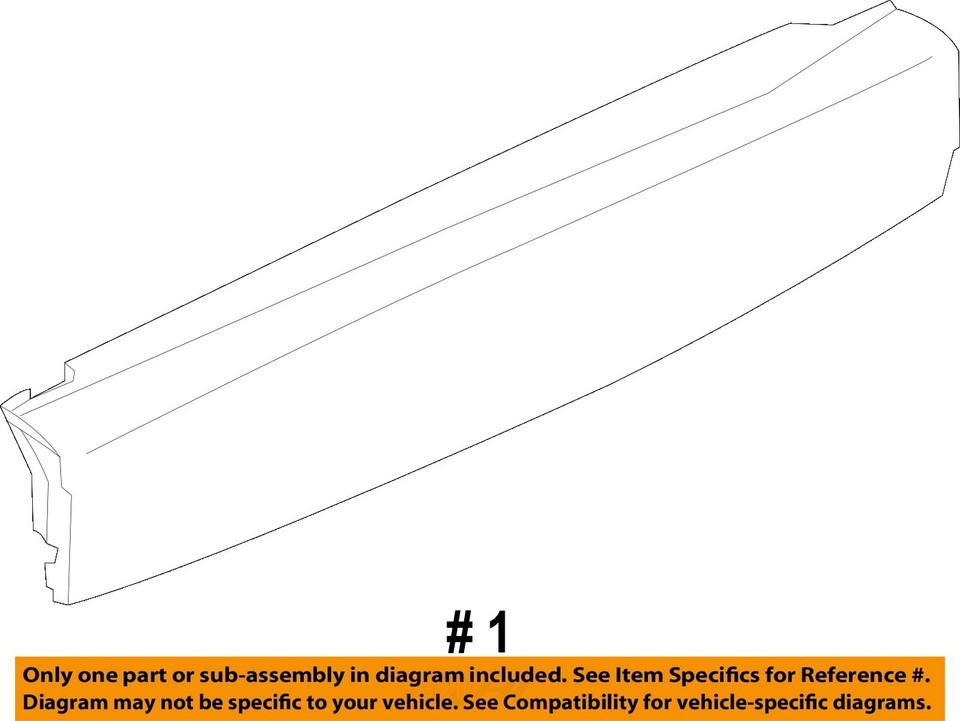 MITSUBISHI OEM 08-13 Outlander Tail Gate Exterior Trim-Outer Panel ...