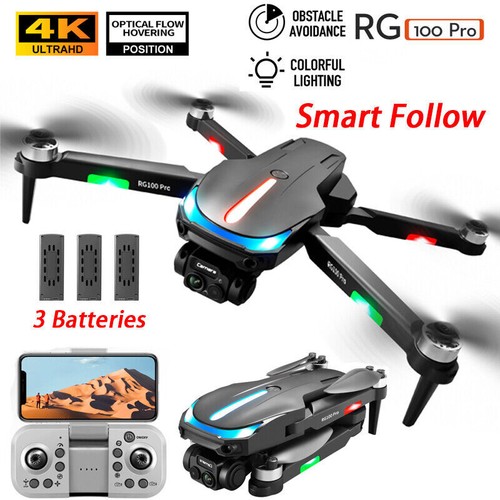 RG100 Pro Drone 4K HD Dual Camera Selfie Obstacle Avoidance Quadcopter ...