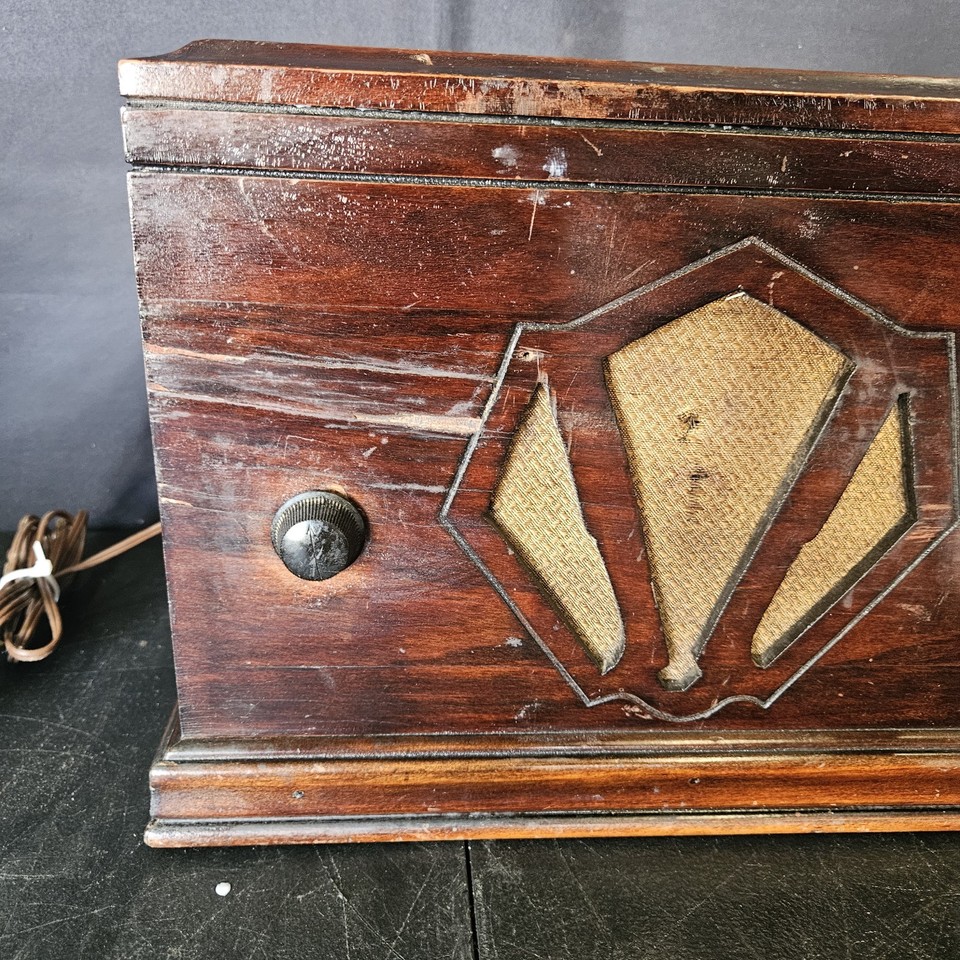 Wal-Tone Antique Tube Radio Deco Wood Table Top Waltone Ann Arbor | eBay