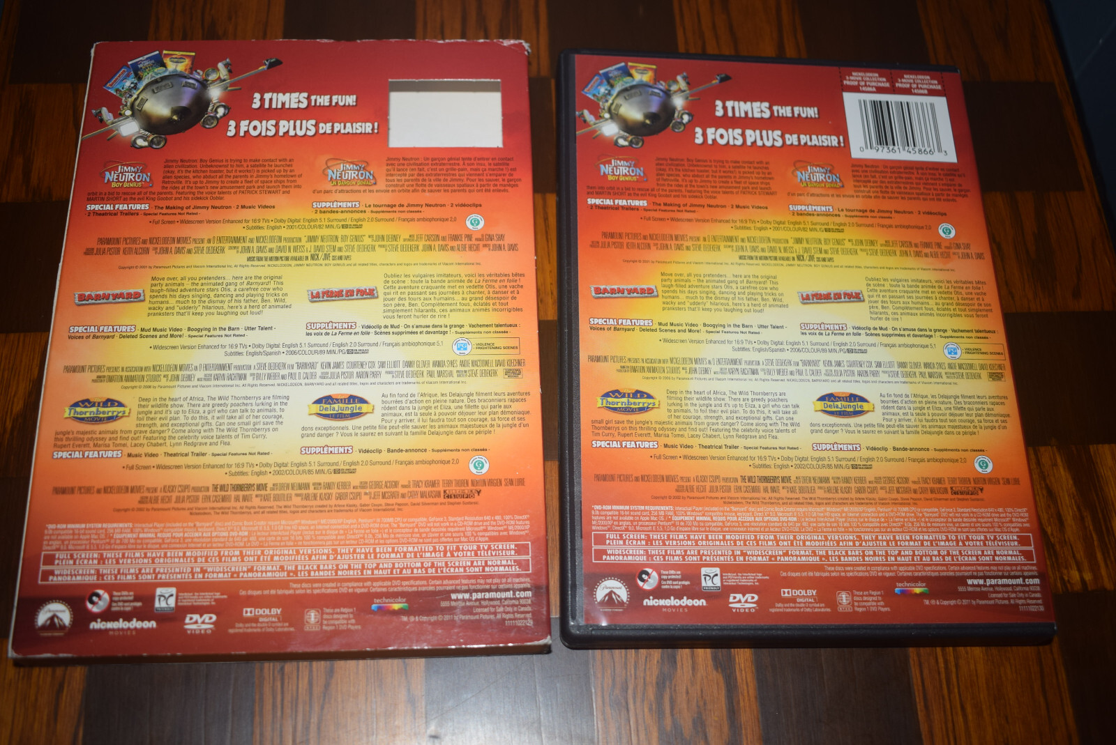 Nickelodeon 3 Movie Collection DVD Set -Jimmy Neutron Barnyard ...