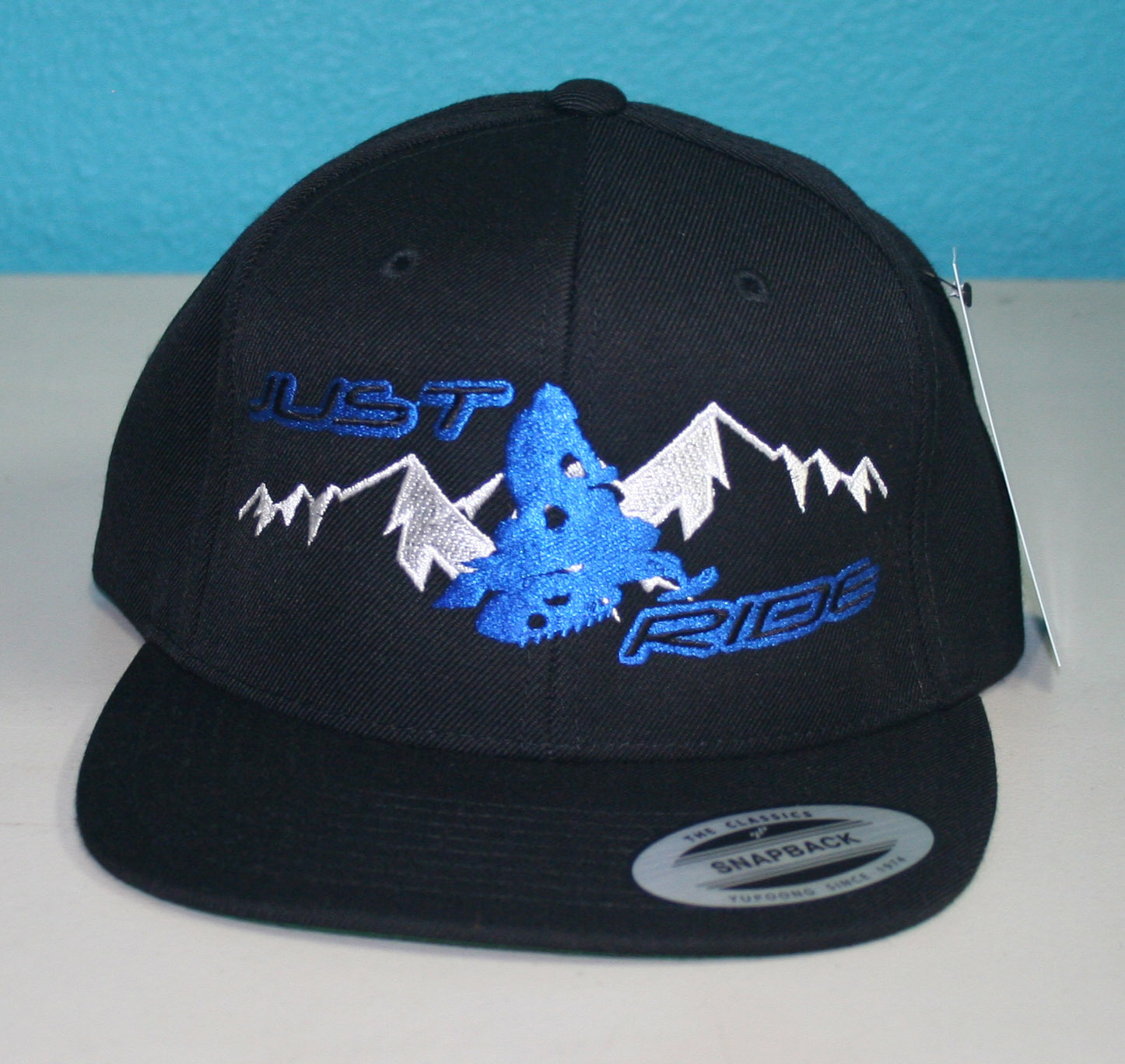 JUST RIDE SNOWMOBILE SLED HAT FLAT BILL SNAPBACK CAP YAMAHA SKI DOO ...