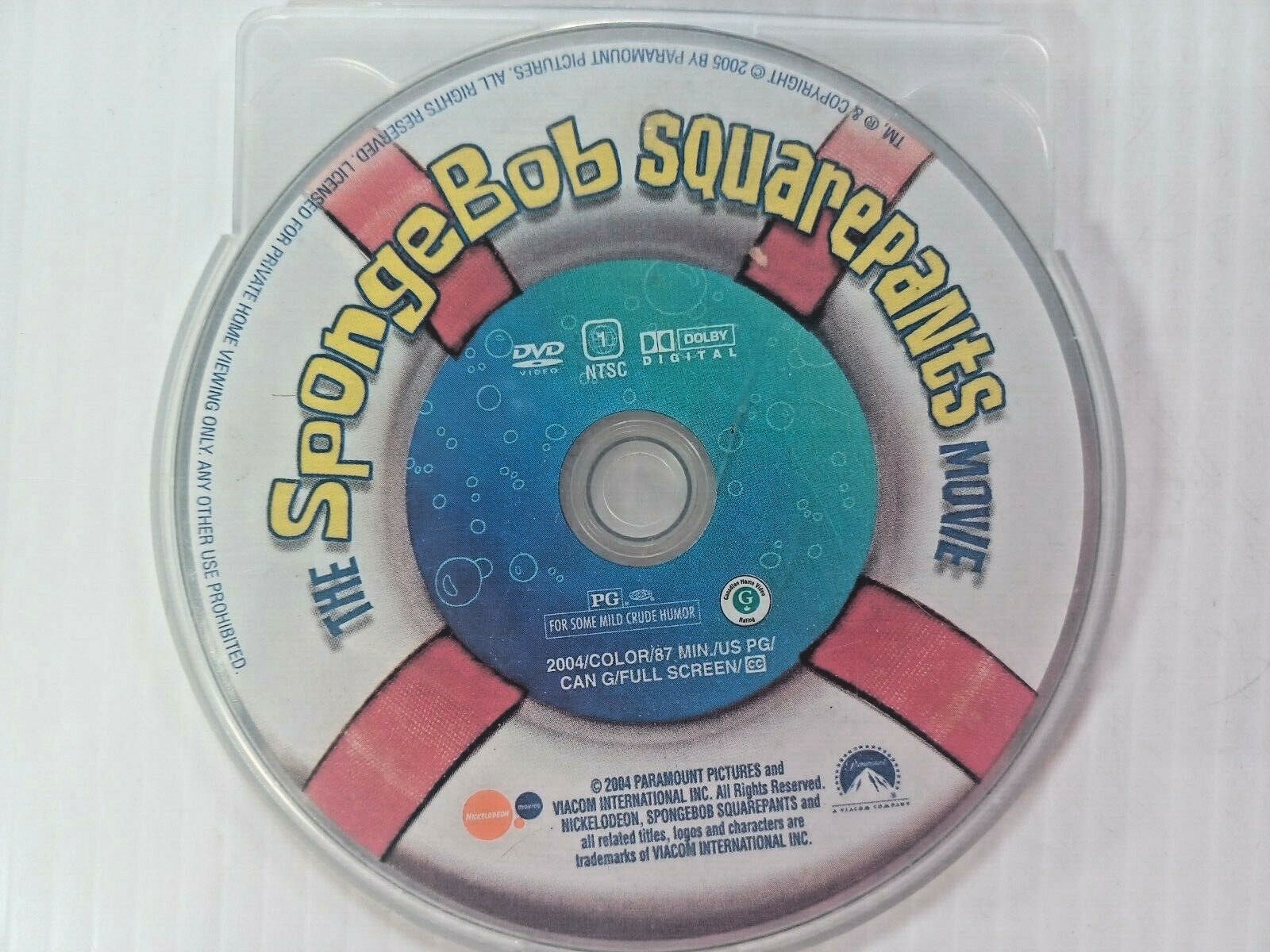 Spongebob Movie Dvd Disc