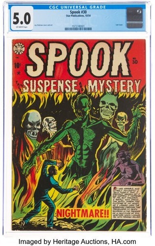 Spook Comics 30 CGC 5.0 Jay Disbrow like LB Cole Classic PCH cover 1954 Star Pub | eBay