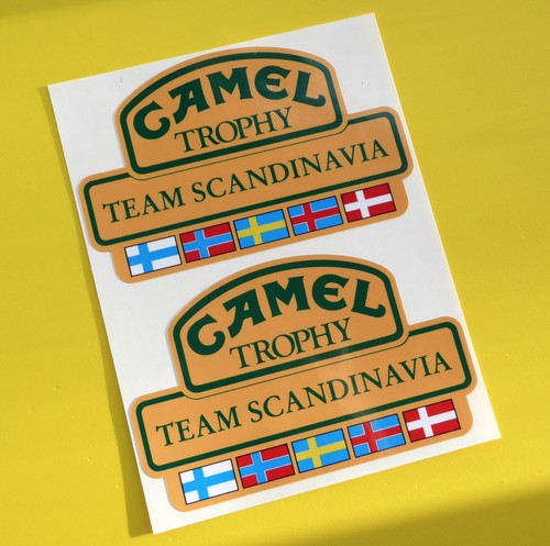 CAMEL TROPHY Team SCANDINAVIA 4X4 OFF ROAD STICKERS DECALS Land Rover ...