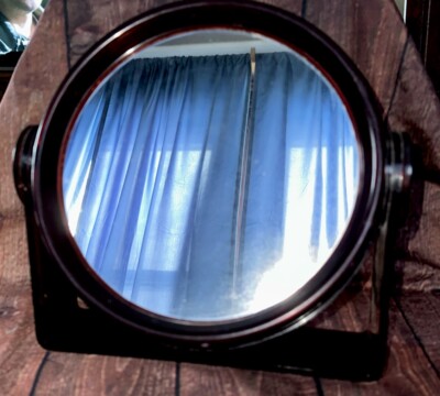 Cosmetic Mirror Mid Century Modern Lucite Standing Magnifying Double ...