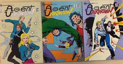 AGENT UNKNOWN run of (3) issues #1 #2 #3 (1987) Renegade Comics FINE | eBay