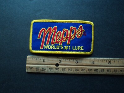 Mepps Fishing Lures Lure Embroidered Iron On Patch Spinner Baits Rod ...