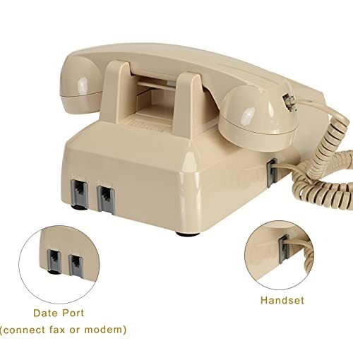 Vintage Corded Phone Old Fashioned Phone with Volume Control Retro Desk ...