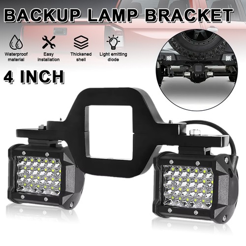 Tow Hitch Mounting Bracket 4"COMBO LED Work Light Pods Backup Reverse ...