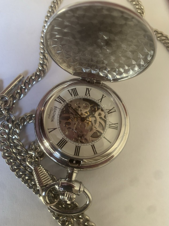 Sekonda Classiqe Masonic Pocket Watch With Full Albert. Manuel Wind ...
