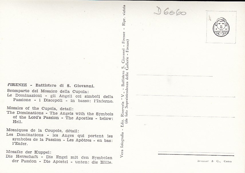 Firenze Batt. di S.Giovanni Kuppelmosaik Die Herrschaft ngl D6060 | eBay