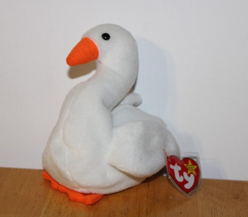 TY retired beanie baby 1996 Gracie the Swan with PVC pellets and tag ...